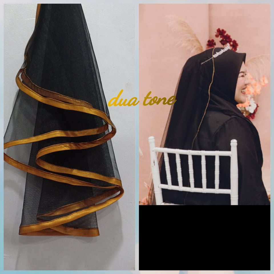 VEIL NIKAH MURAH,veil Pengantin simple,Black Gold,veil,Veil Malaysia ...