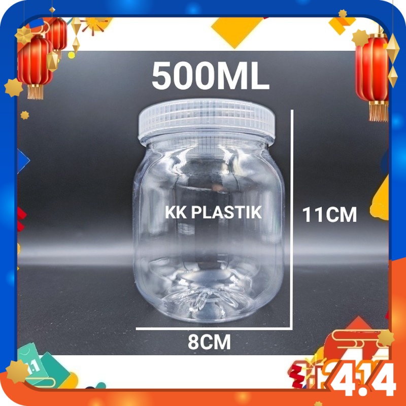 500ML PLASTIC JAR/BALANG KUIH/BALANG KUEH/BALANG RAYA/CANISTER/BOTOL ...