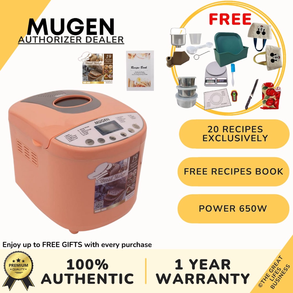 MUGEN Smart Bread Maker V2 MBM-7000 New Version Non-stick | Shopee Malaysia