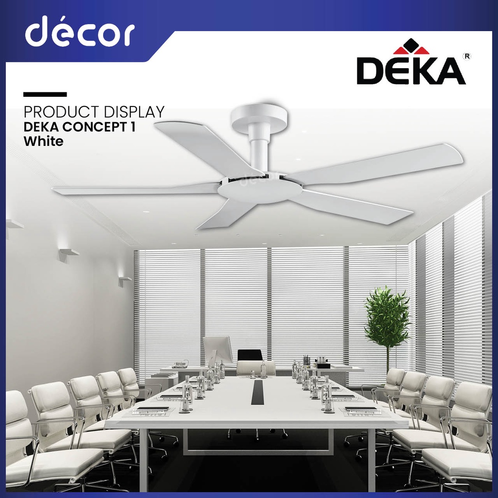 DEKA Fan DEKA CONCEPT 1 56" 5 Blades 7 Speed Forward + Reverse DC Motor ...