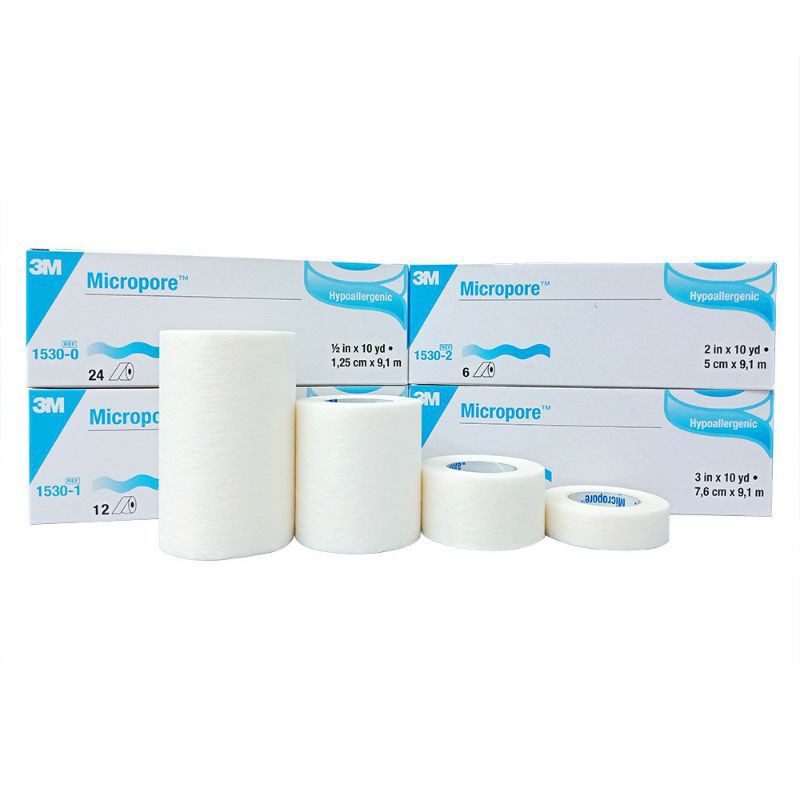 3M Micropore Surgical Tape Pelekat Pita Luka with/without Cutter ...
