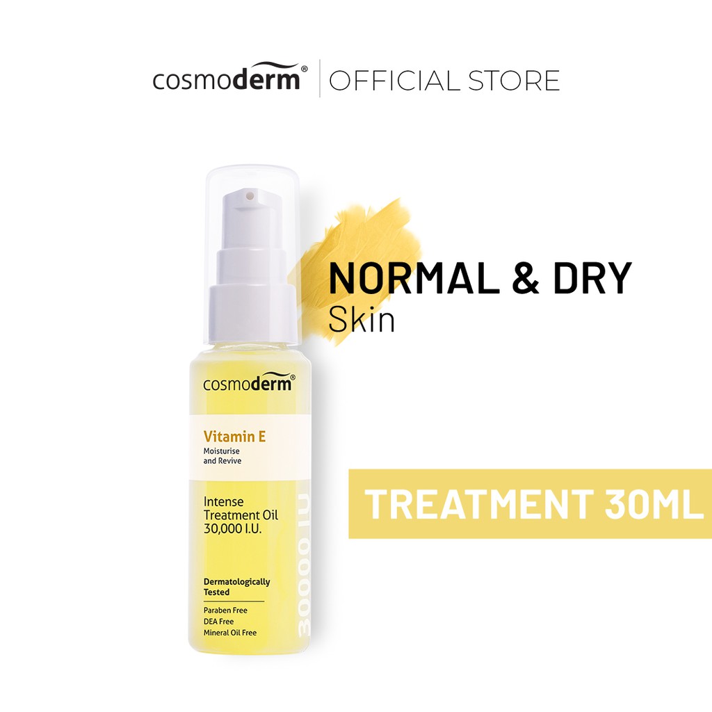 Cosmoderm Vitamin E Intense Treatment Oil 30,000 I.U. 30ml | Shopee ...