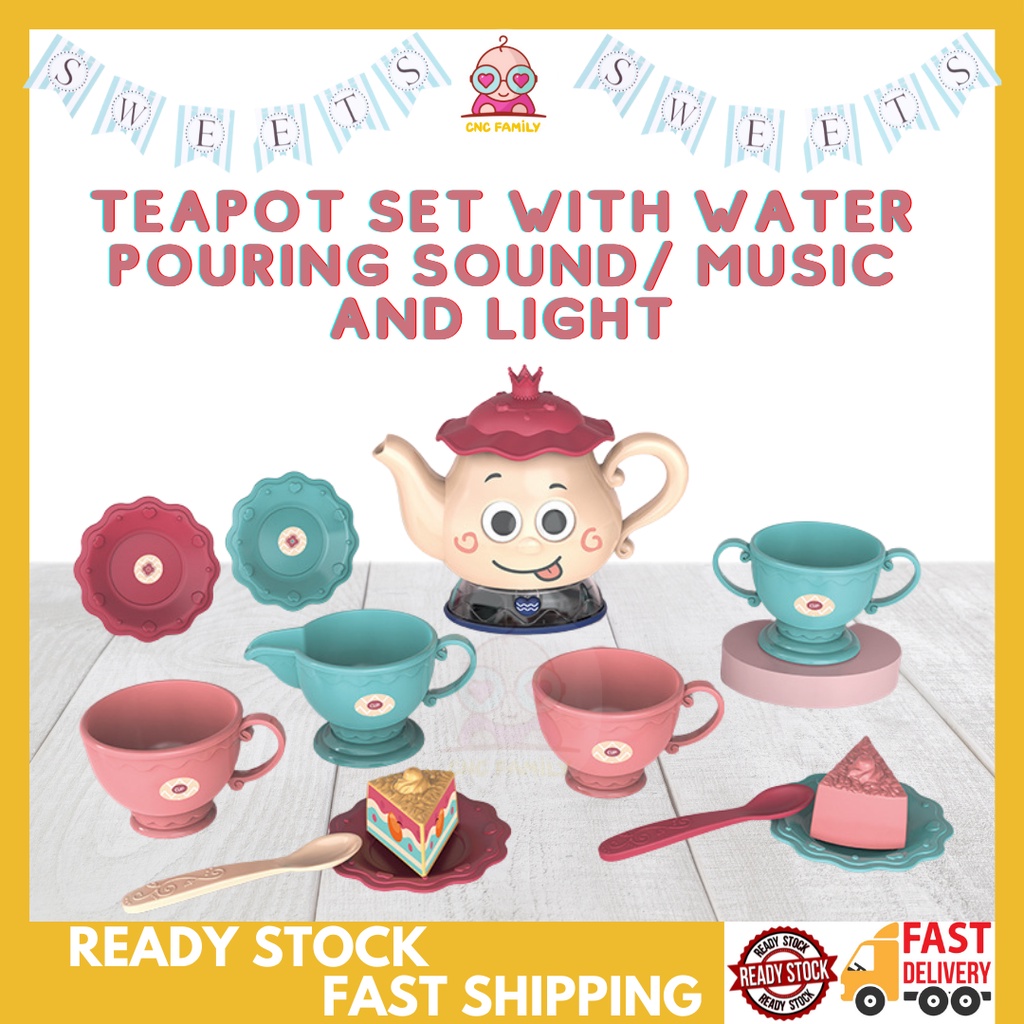 CNC[READY STOCK] Kids Pretend Play Afternoon Teapot Set with Water ...