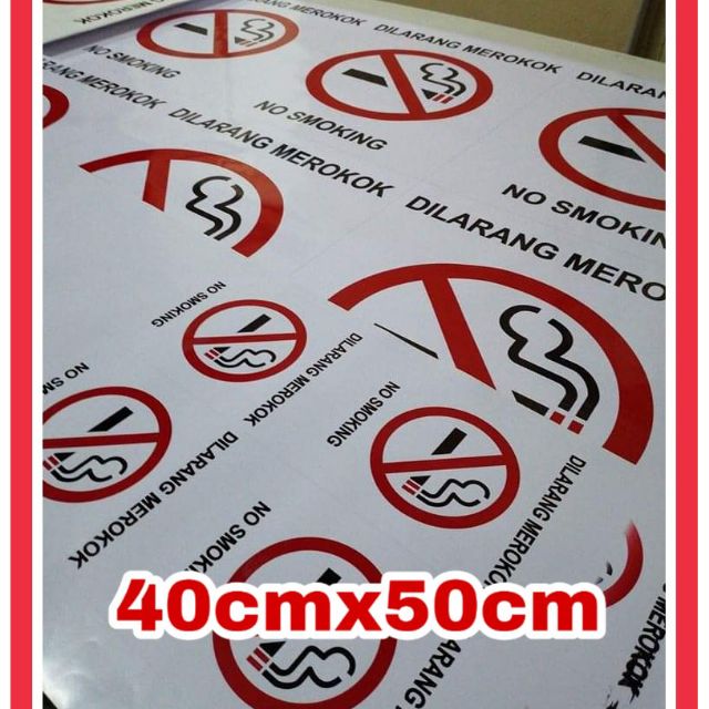 Dilarang merokok sticker (no smoking sign) | Shopee Malaysia