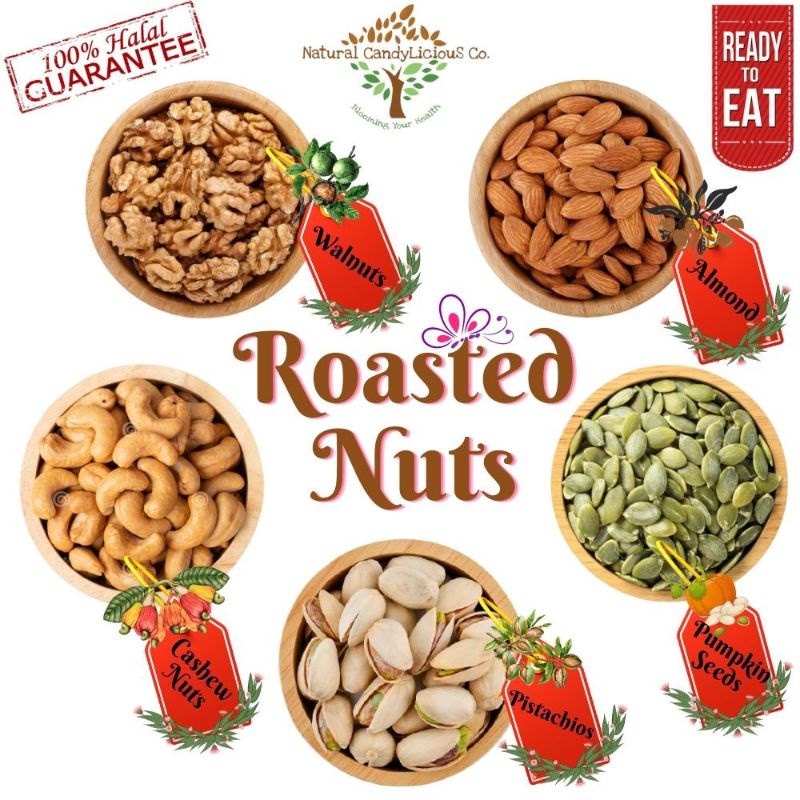 Roasted Nuts (No oily/Slightly Salty) -Ready to Eat- 500gm - Pistachio ...