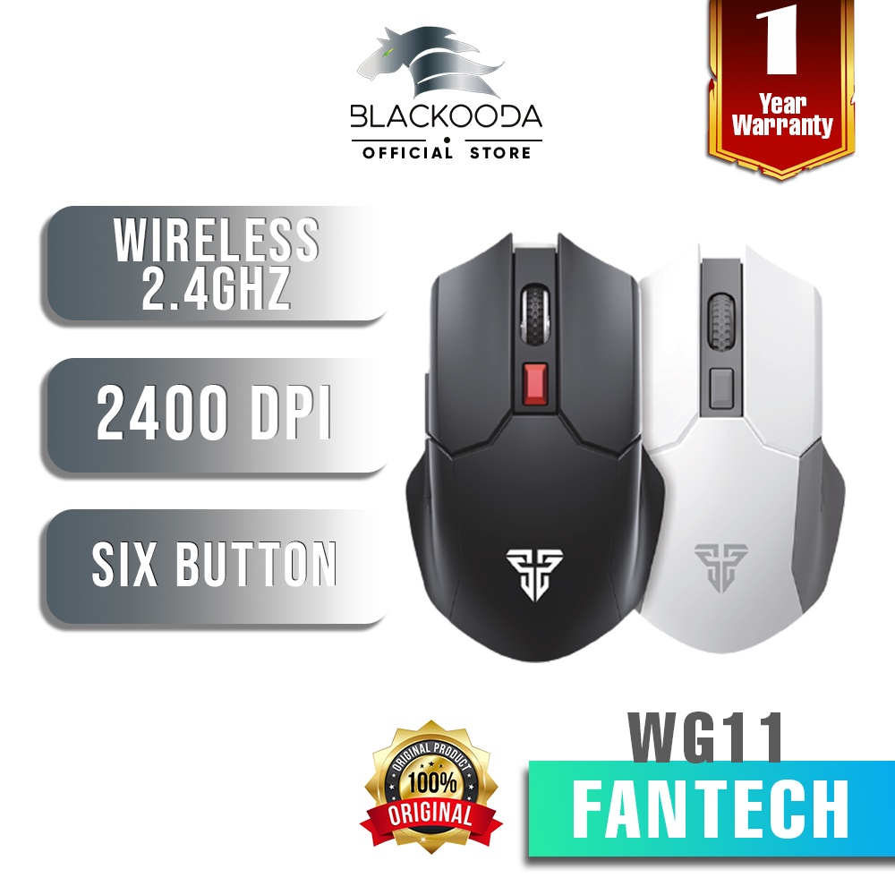 FANTECH (WG11)-FANTECH 2.4 G WIRELESS MOUSE 2400 DPI (WHITE / BLACK ...