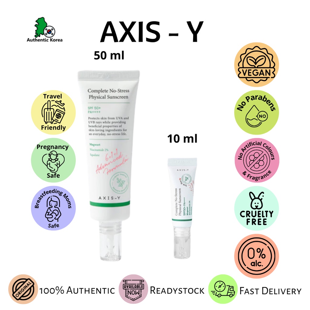 AXIS-Y Complete No-Stress Physical Sunscreen 5ml/50ml | Shopee Malaysia