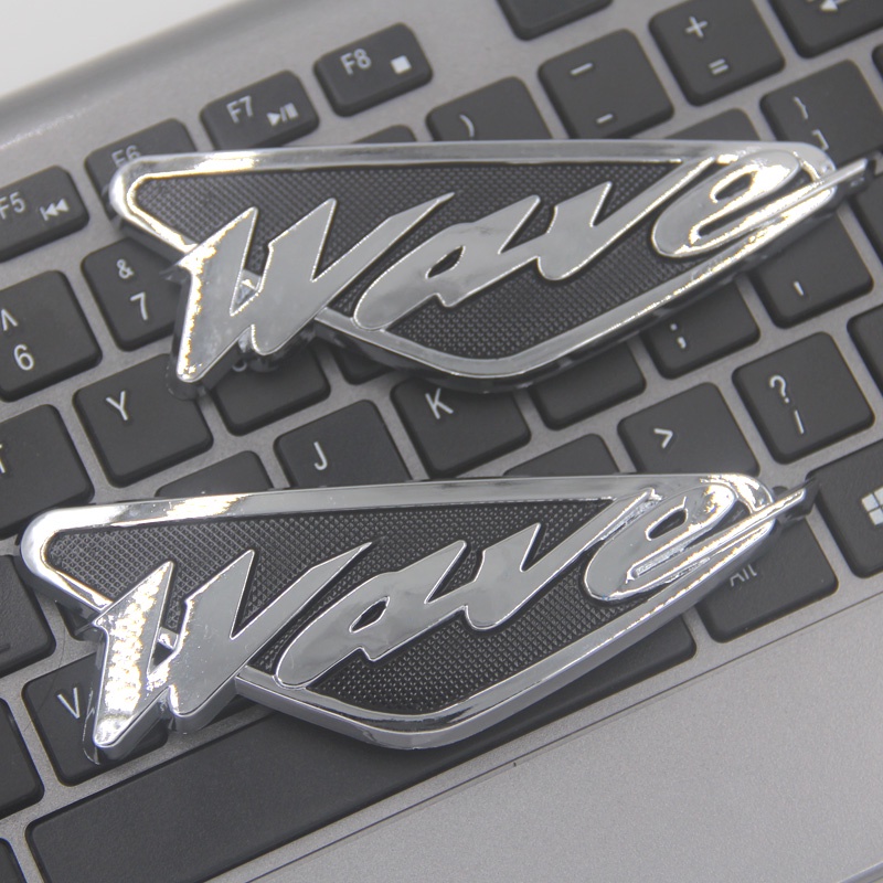 Honda Wave Plastic Chrome Logo For Motorcycle Wave 125 Fuel Tank Emblem ...