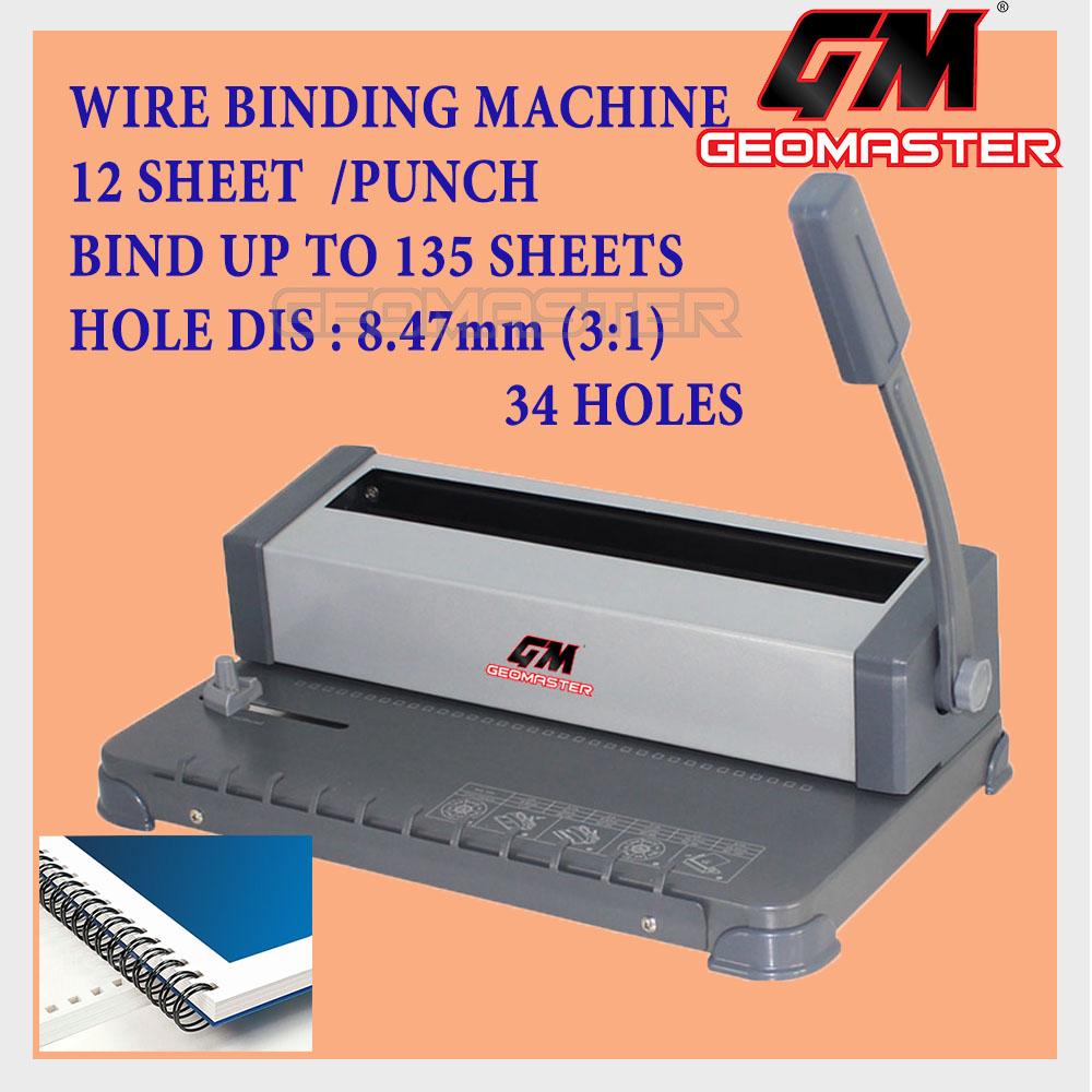 GEOMASTER 3:1 34 Hole Wirebind Machine , Wire Binding Machine | Shopee Malaysia