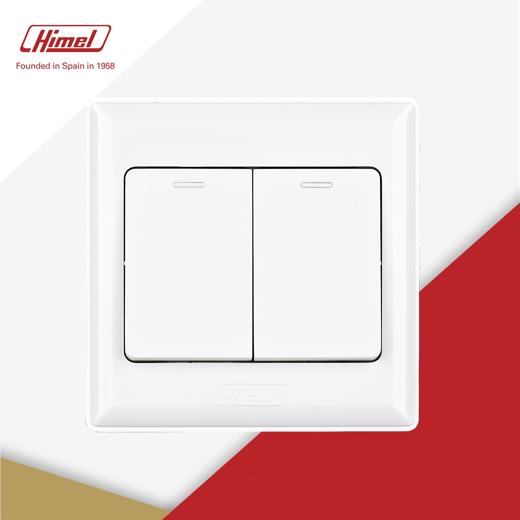 Himel Advance Series 10AX 2 Gang 1 Way Switch | Shopee Malaysia