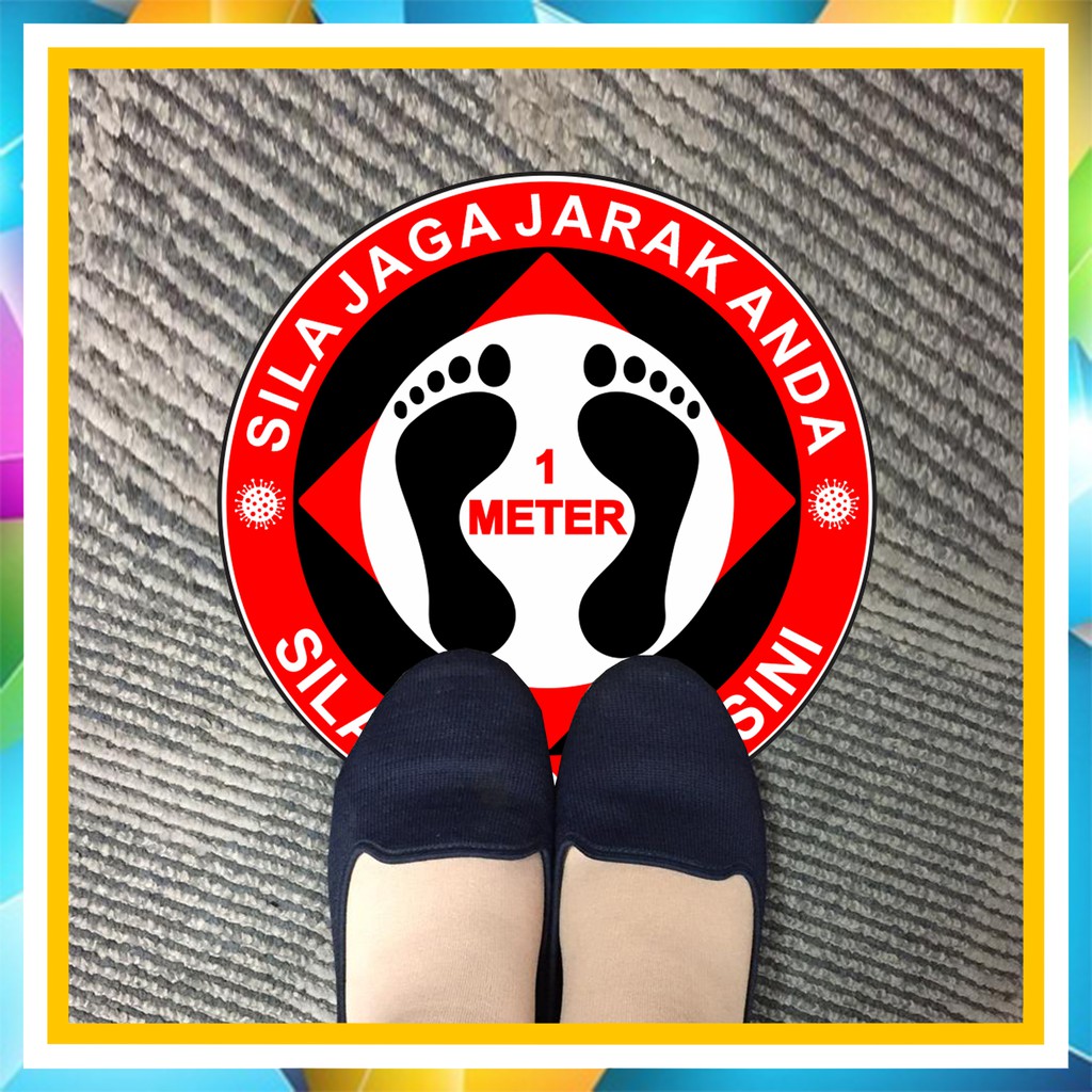 Sticker Jaga Jarak Sosial READY STOCK Floor Social Distancing | Shopee ...