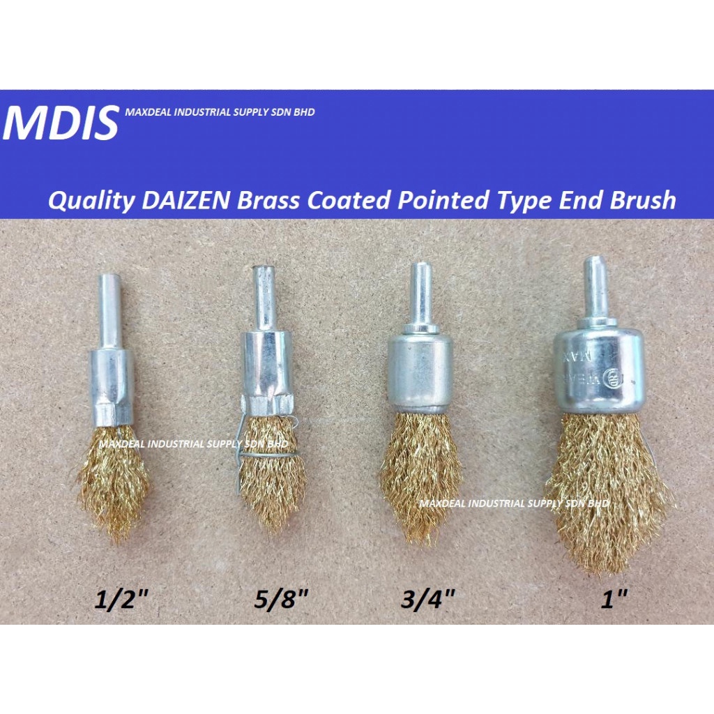 Quality DAIZEN Brass Coated Pointed Type End Brush Rotary Tools ...