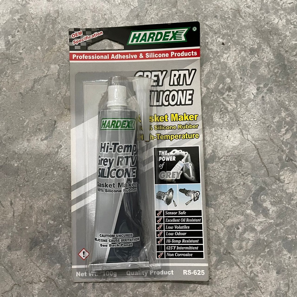 HARDEX RS625 Grey RTV Silicon Gum Gasket Maker High-Temperature 100g ...