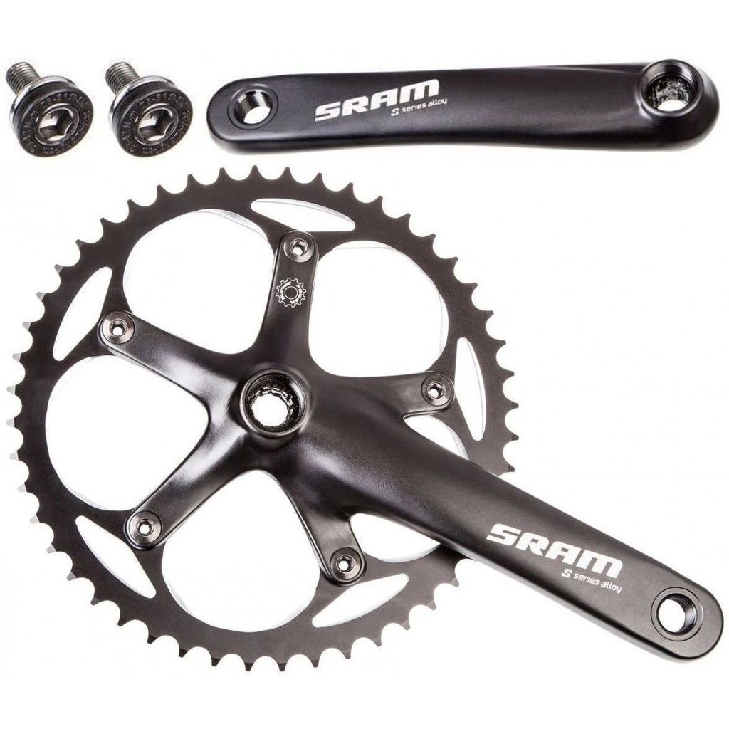 SRAM S100 1.1 165MM X 48T TRACK / FIXED GEAR BIKE POWERSPLINE CRANK SET ...