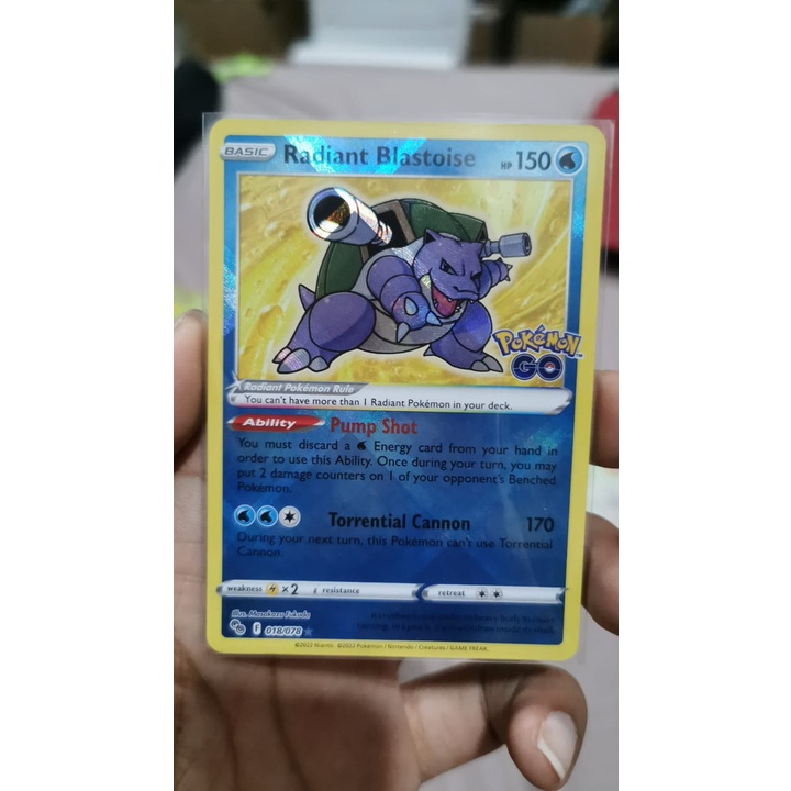 Pokemon TCG - Radiant Blastoise - 018/078 - Radiant Rare (SS10.5 ...