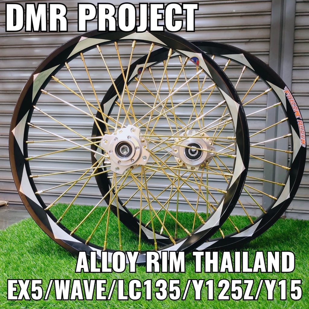 ALLOY RIM EX5/WAVE/LC135/Y125Z/Y15 1.40X17 HUB ALLOY RIM ALLOY FALCON ...