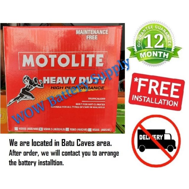 Century Motolite Car Battery DIN66/L (MF) | Shopee Malaysia