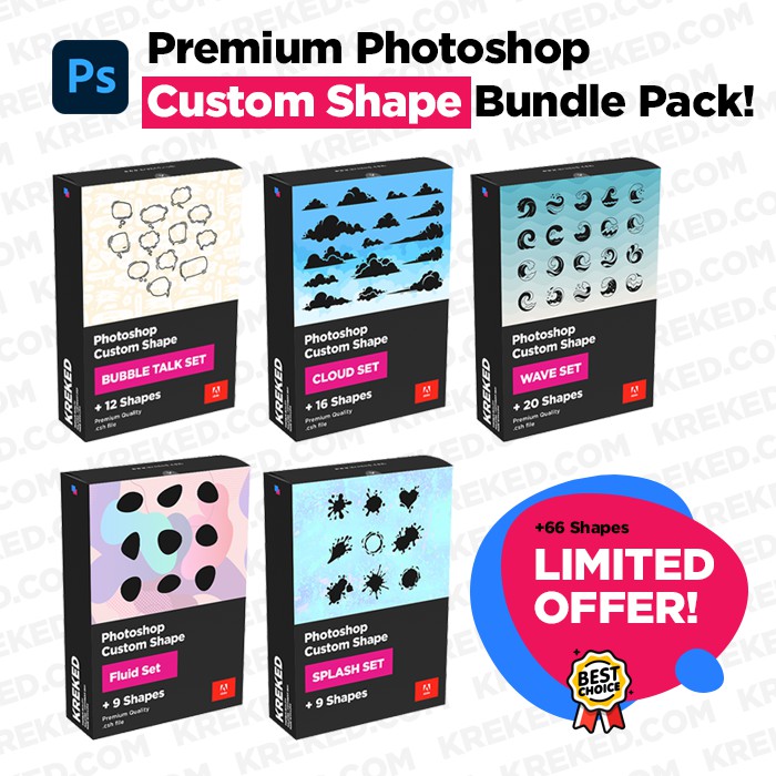 Premium Photoshop Custom Shape Bundle Pack (LIMITED OFFER!) | Shopee ...