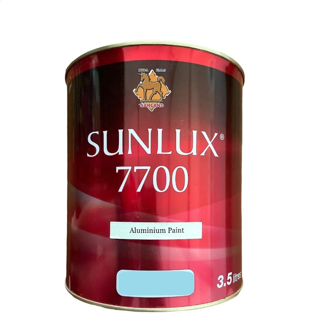 SUNLUX 7700 CAT COLOR ALUMINIUM / ALUMINIUM PAINT / CAT KAYU BESI-3.5L ...