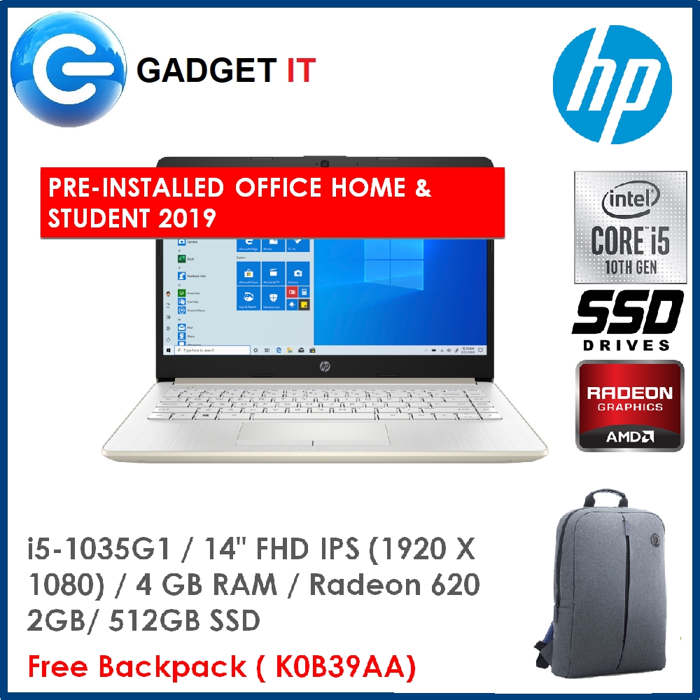 HP 14S-CF3022TX / 14S-CF3023TX LAPTOP (I5-1035G1,4GB,512GB SSD,14" FHD ...