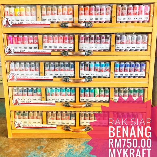 RAK SIAP BENANG JENAMA SENORITA - 1320pcs - MADE IN MALAYSIA | Shopee ...