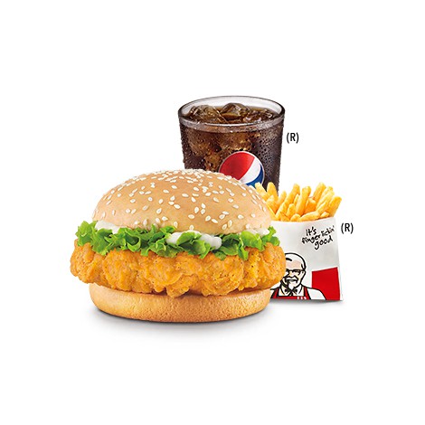 KFC Colonel Burger Combo (Selected Stores Only); Original value RM9.70 ...