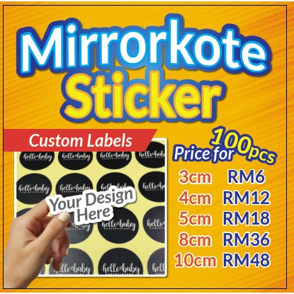 Label Sticker Mirrorkote, packaging label sticker,sticker label,digital ...