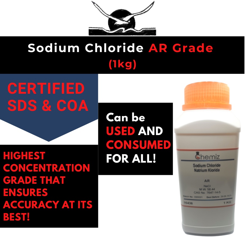 1kg CONSUMABLE Sodium Chloride Powder AR / Lab Grade | Shopee Malaysia