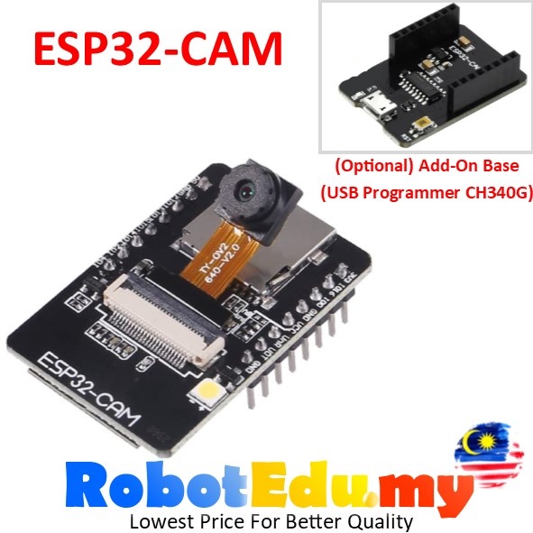 ESP32-CAM WiFi + Bluetooth Development Board IoT ESP ESP32 CAM With Camera Module OV2640 for ...