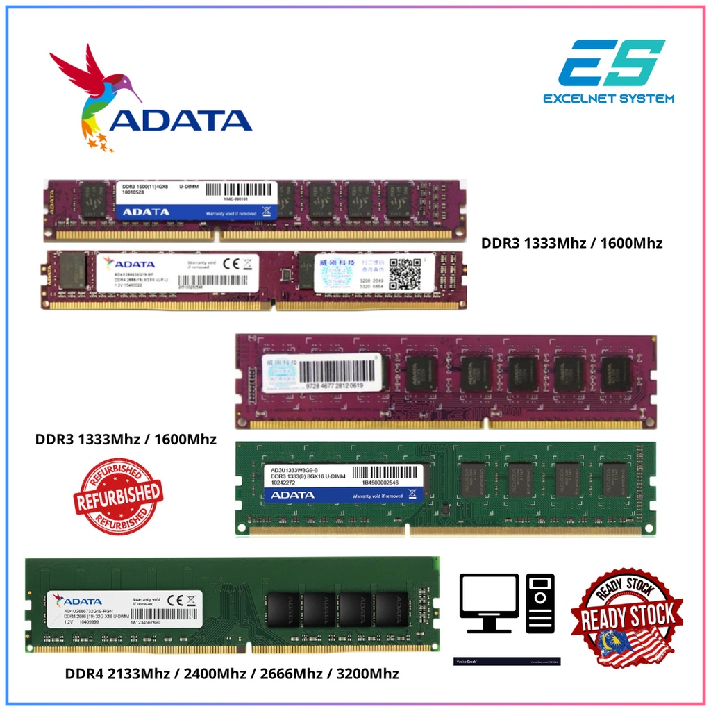 ADATA | DDR3 RAM | 2GB/4GB/8GB | Desktop | Shopee Malaysia