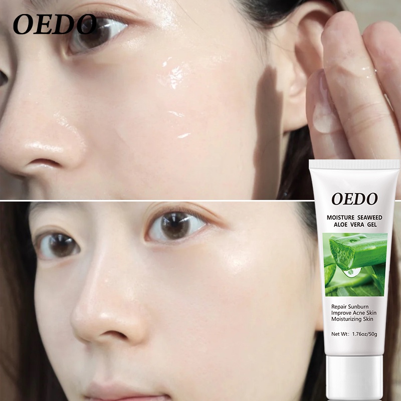 OEDO Seaweed Aloe Vera Gel Hydrating Whitening Cream (50g) | Shopee ...