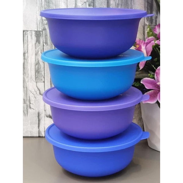 TUPPERWARE ALOHA BOWL SET BIRU 2.0L (4 BIJI) | Shopee Malaysia
