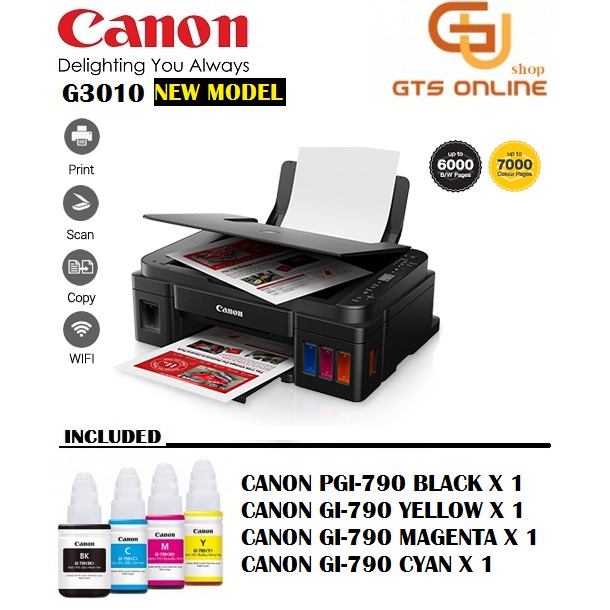 Canon PIXMA G3010 Refillable Ink Tank Wireless All-In-One Printer(NEW ...