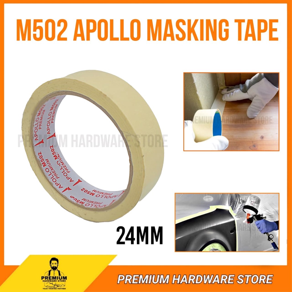 APOLLO M502 Masking Tape 24mm (1INCH) | Shopee Malaysia