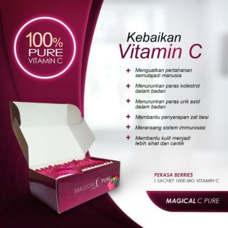 💯 Original HQ MCP Magical C Pure white 1000mg Serbuk Vitamin C MCP ...