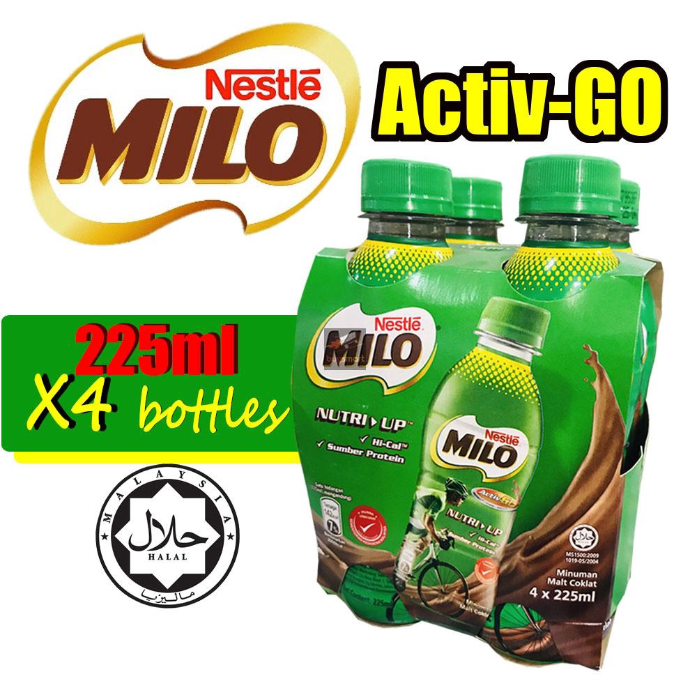 Nestle Milo Activ-Go Nutri Up 225ml x4bottle RTD UHT Halal Milo Drink ... Nestle Milo Activ-Go Nutri Up 225ml x4bottle RTD UHT Halal Milo Drink ...