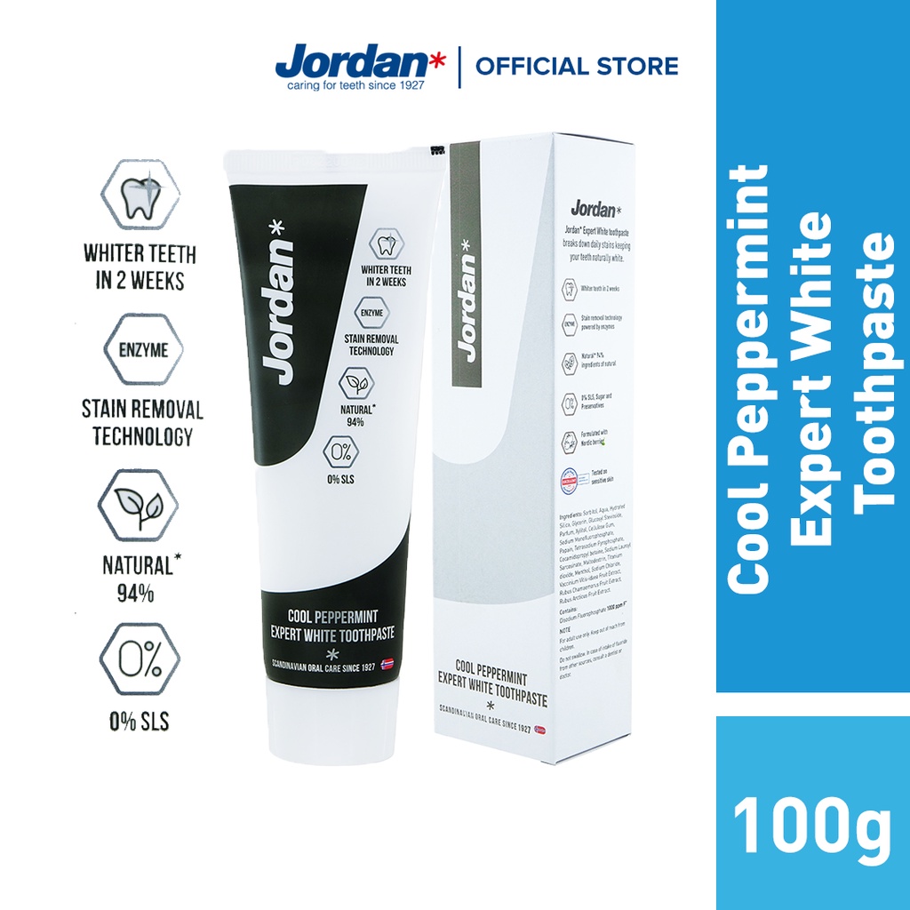 Jordan Cool Peppermint Expert White Toothpaste (100g) | Shopee Malaysia