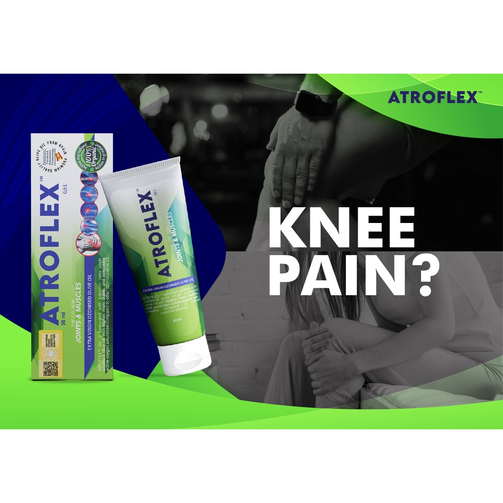 ATROFLEX GEL 50ml Extra Virgin Ozonated Olive Oil for Knee, Joints and ...