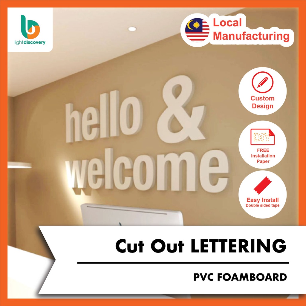 PVC Foamboard Cut Out Lettering A-Z Alphabet | Custom PVC 3D Logo ...