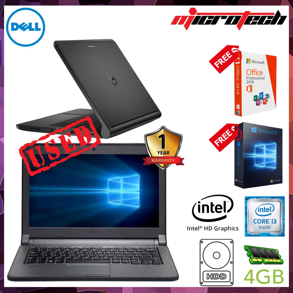 Used dell latitude e3340 | intel® core™ i3-4005u | 4gb ram | 500gb hdd | 13.3" display | intel ...