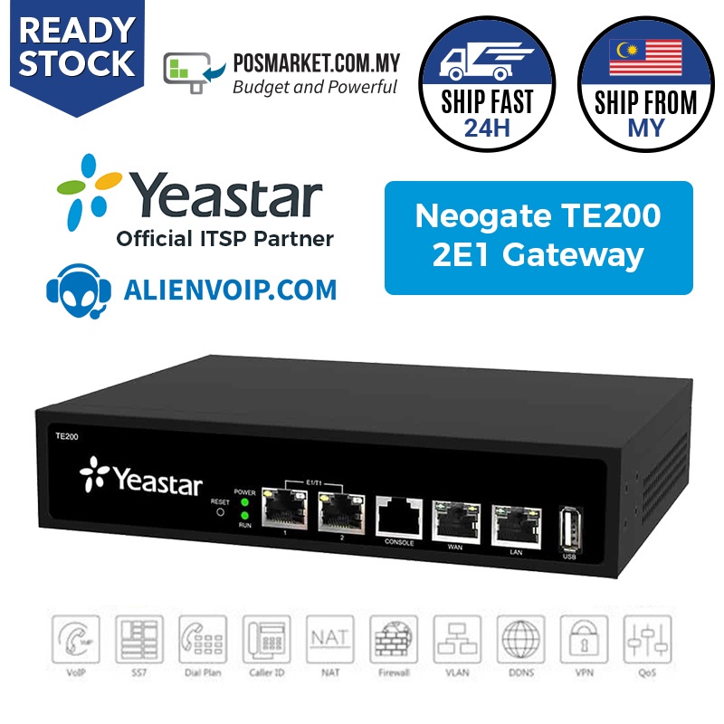 Yeastar Neogate TE200 2E1 Gateway Call Center System AlienVOIP Malaysia Ready Stock | Shopee ...