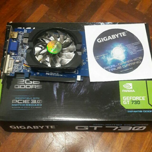 Graphic Card GIGABYTE GEFORCE GT 730 2GB DDR5 (Used) | Shopee Malaysia