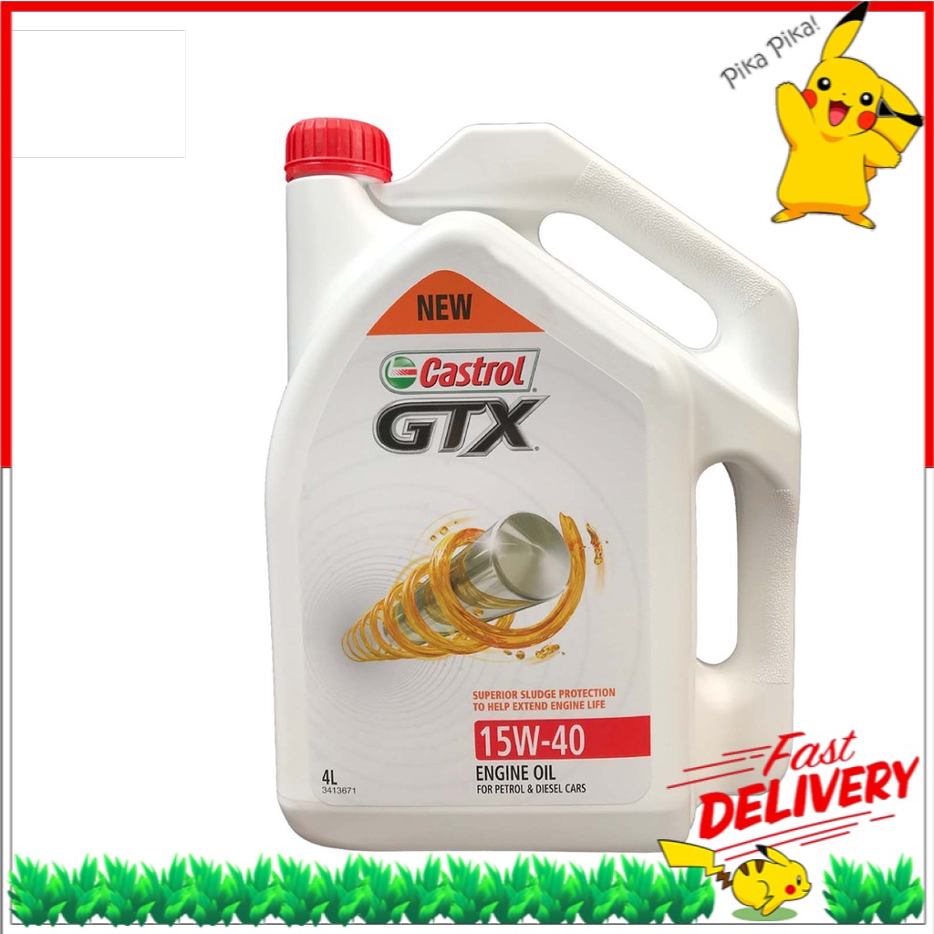 CASTROL GTX 15W40 ENGINE OIL 4 LITER ORIGINAL ( LONG LIFE / SMOOTH ...