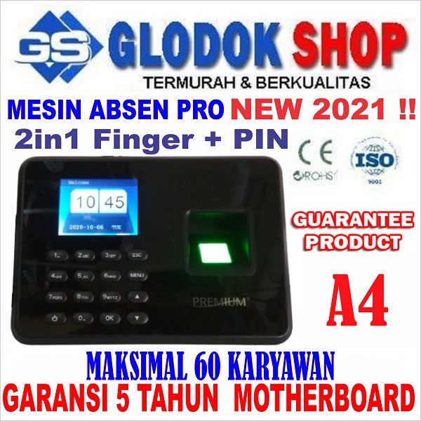 MESIN Absence Machine SIDIK FINGERPRINT & Latest A4 ABSEN | Shopee Malaysia