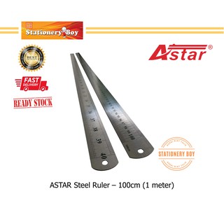 ASTAR ST40 Steel Ruler / Pembaris Besi Panjang - 100cm (1 meter ...