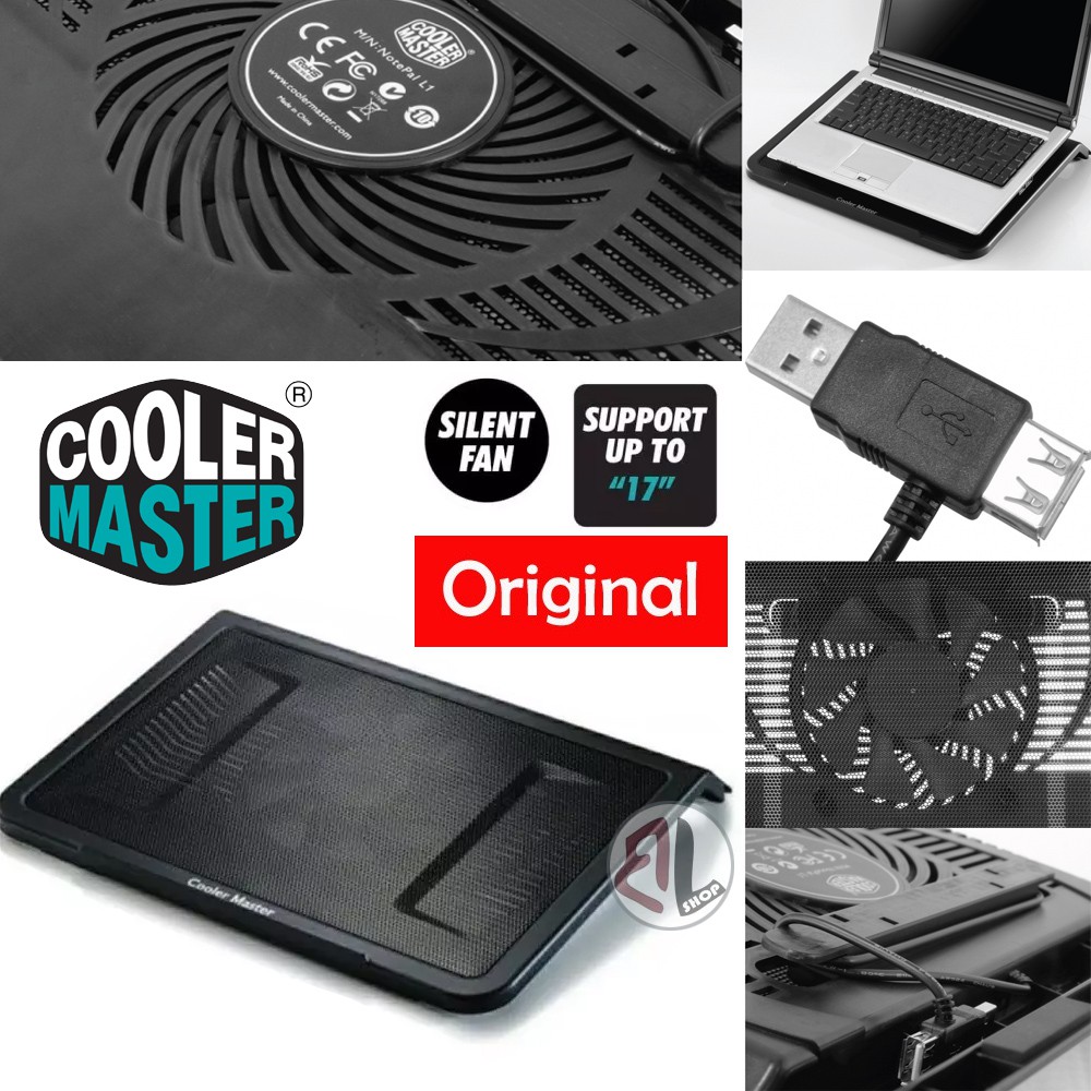 Official Cooler Master NotePal L1 Cooling Pad Laptop - Supports 7"~15.4 ...