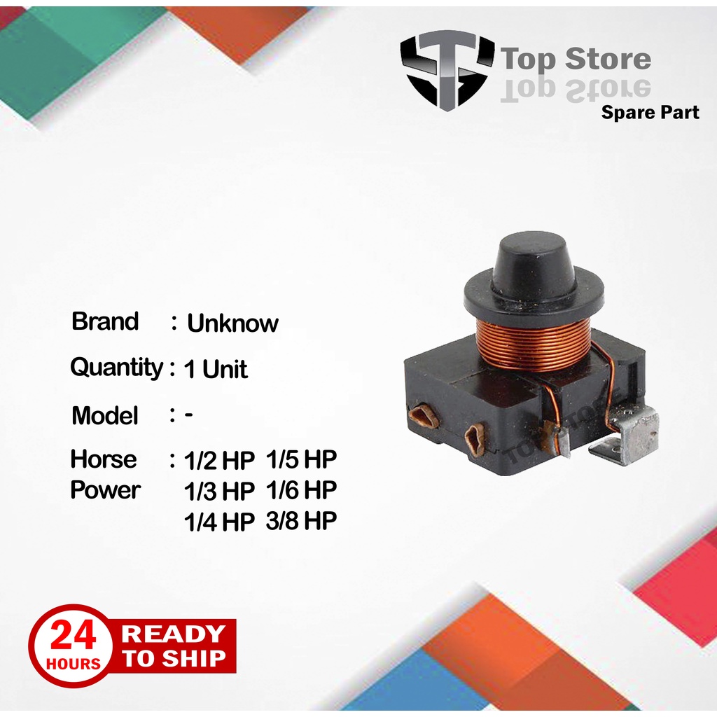 Compressor Refrigerator Start Relay 1/2HP 1/3HP 1/4HP 1/5HP 1/6HP 3/8HP ...