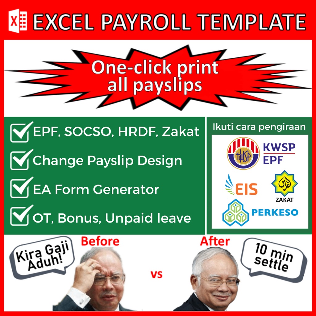 Payroll Excel Salary Template Excel Payroll Salary Template Print ...