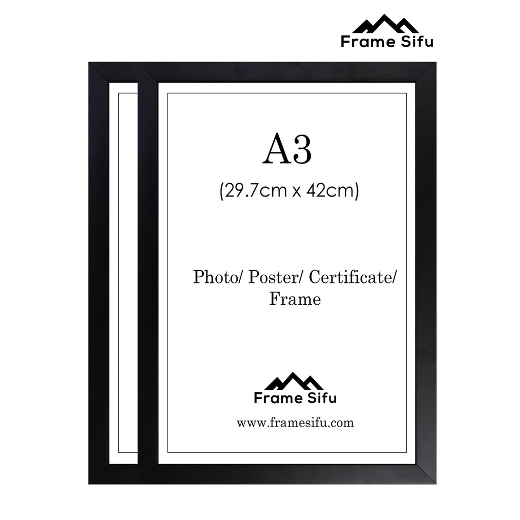 A3 Wooden Photo / Poster / Certificate Frame- (2 pcs) | Shopee Malaysia