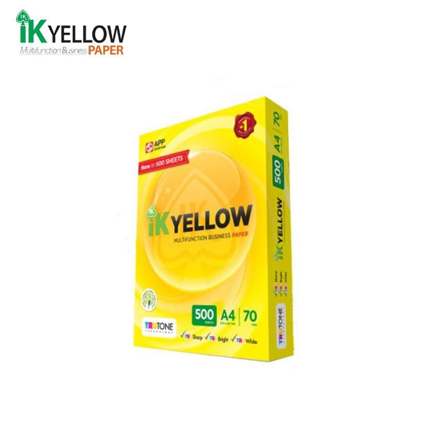 LOCAL IK Yellow A4 Paper 70gsm / 80gsm 450 sheets / 500 Sheets Kertas ...